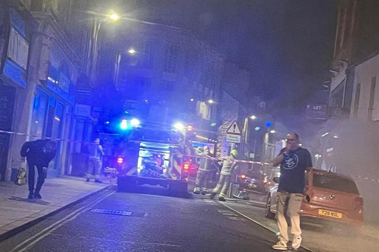 Huge fire rips through building on Scots high street as emergency ...