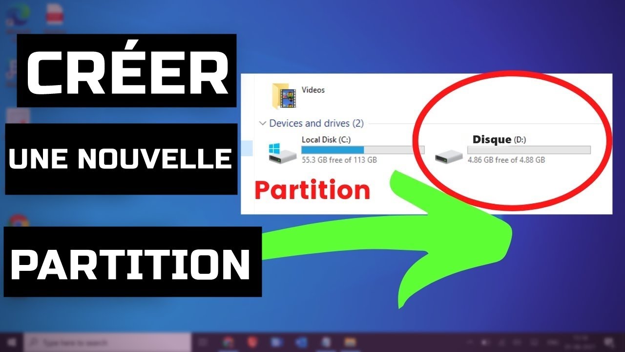 Créer et Formater une Partition de Disque Dur | Afficher les Disques ...