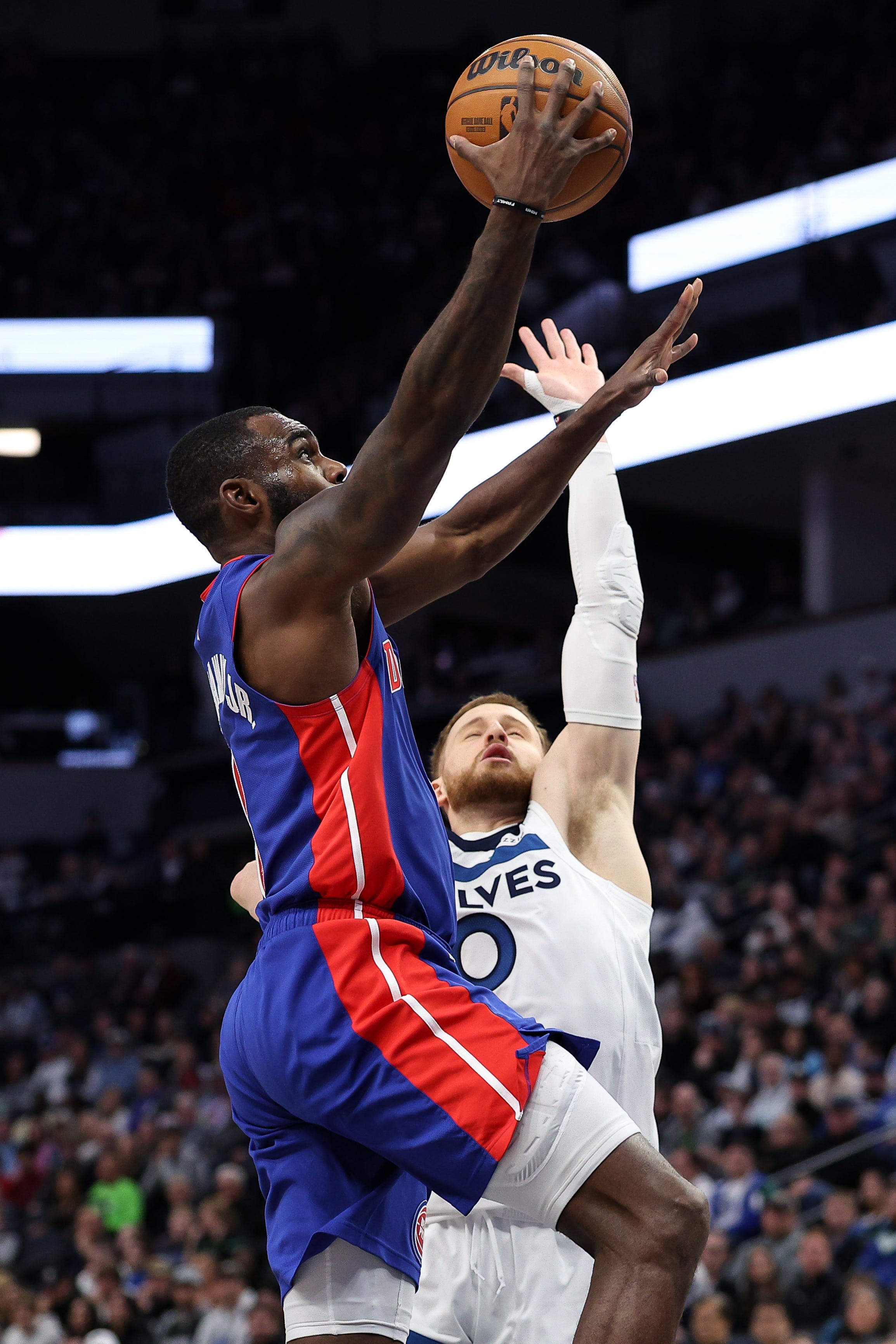 Pistons and Timberwolves fight spills into stands, 7 ejected including ...
