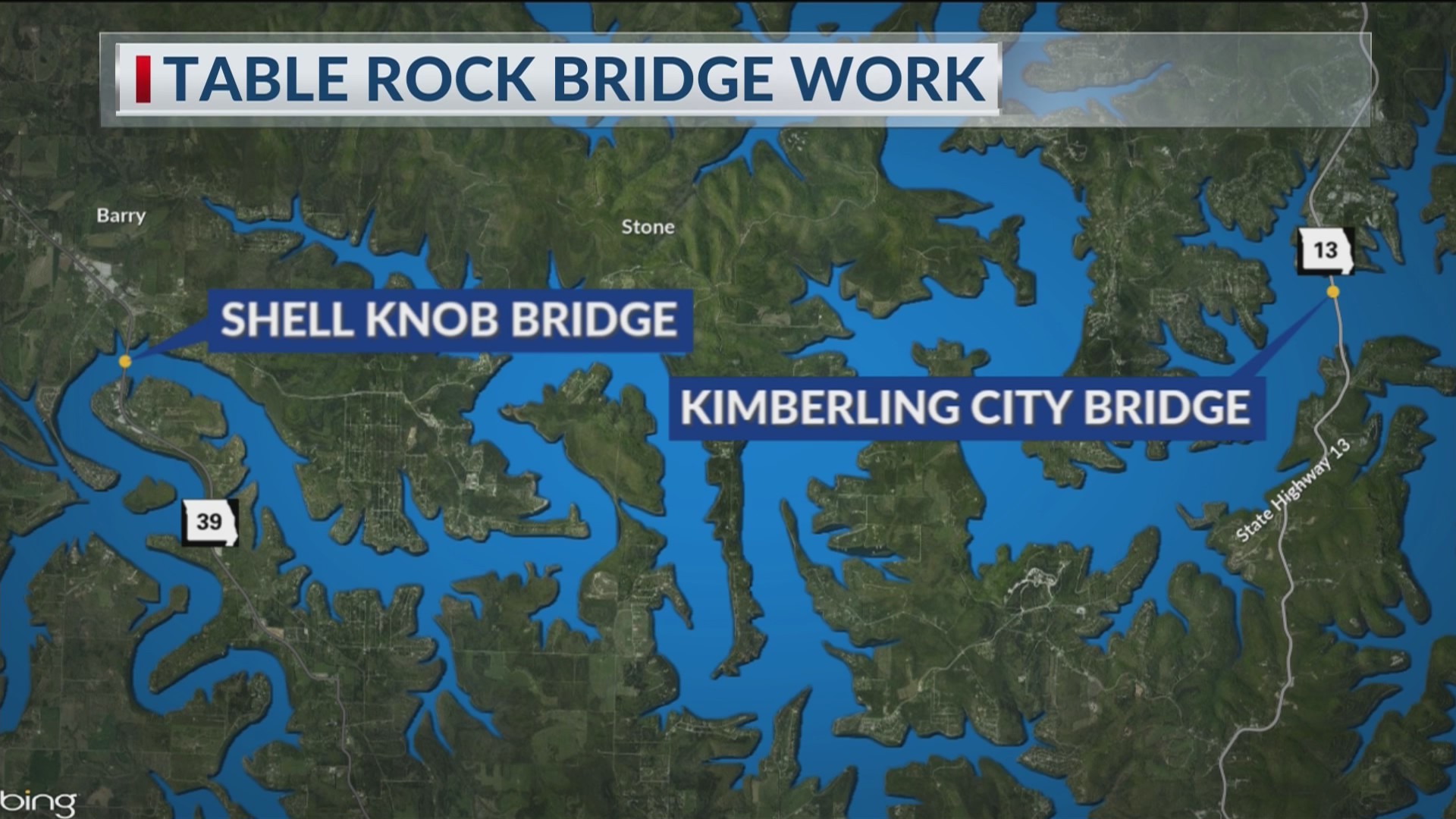 Traffic delays expected as MoDOT begins work on Table Rock Lake bridges