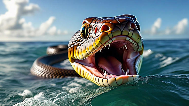 Whales Feared A 40-Foot Long Sea Snake That Was A Sight To Behold