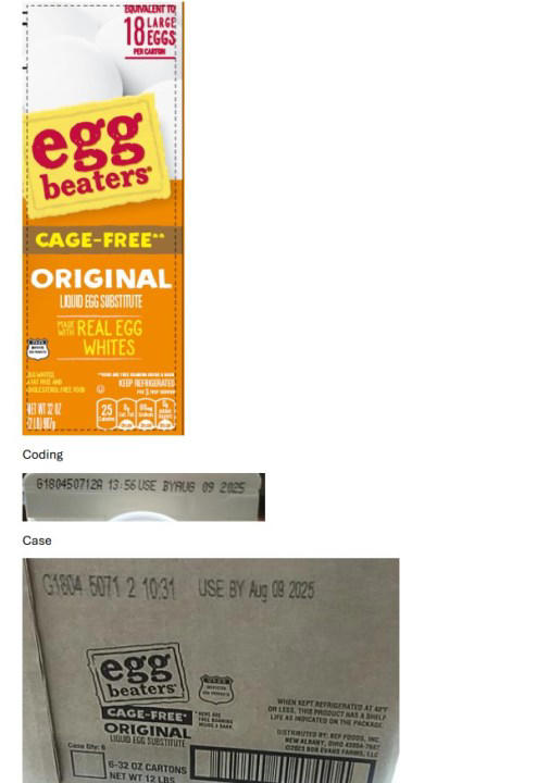‘Egg beaters,’ ‘Bob Evans’ liquid eggs recalled; may contain cleaning ...