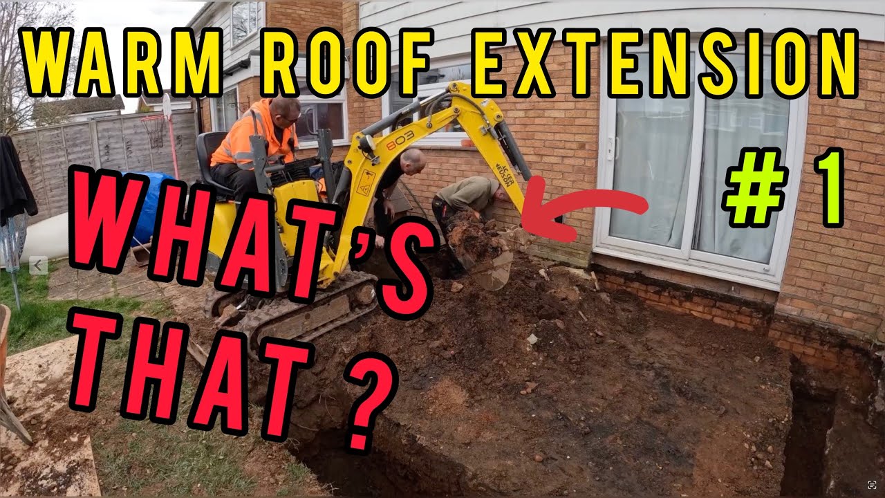 Warm Roof extension - Part 1 digging and concreting footings