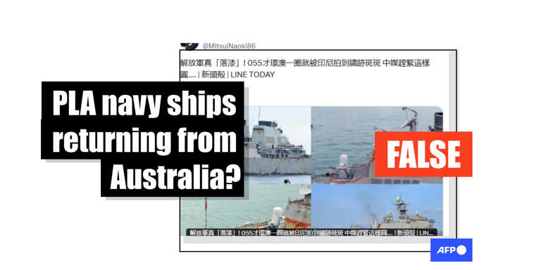 Old photos of US Navy vessels misrepresented as showing 'rusty Chinese ...