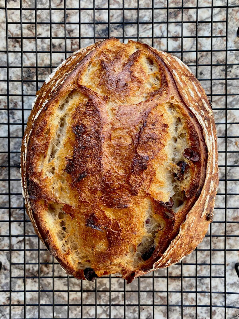 Kalamata Olive Sourdough Bread