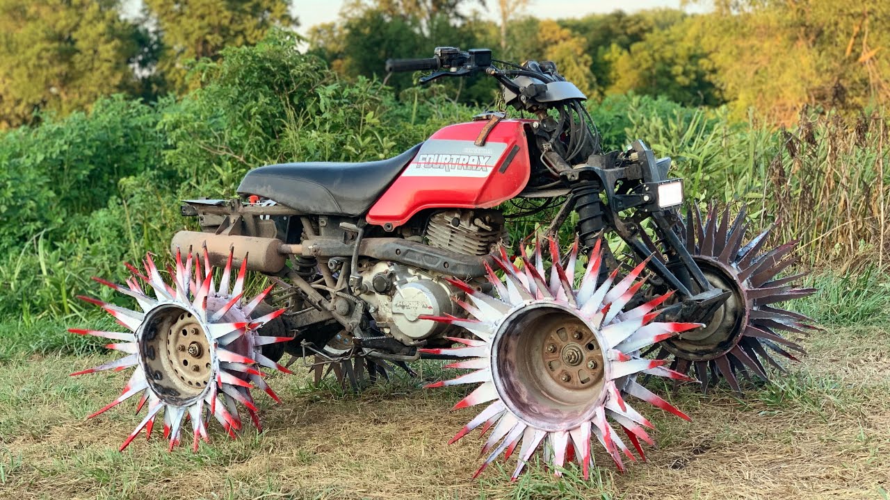 Off-Road Meets Farm Tool: ATV on Reaper Wheels Plows Earth Like a Beast