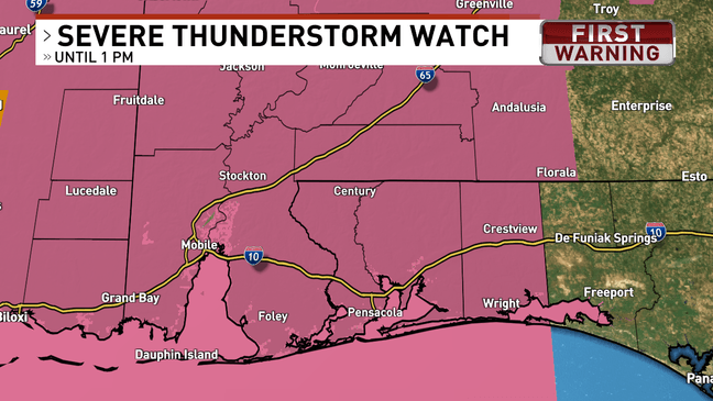 Severe storms possible Monday morning in Northwest Florida