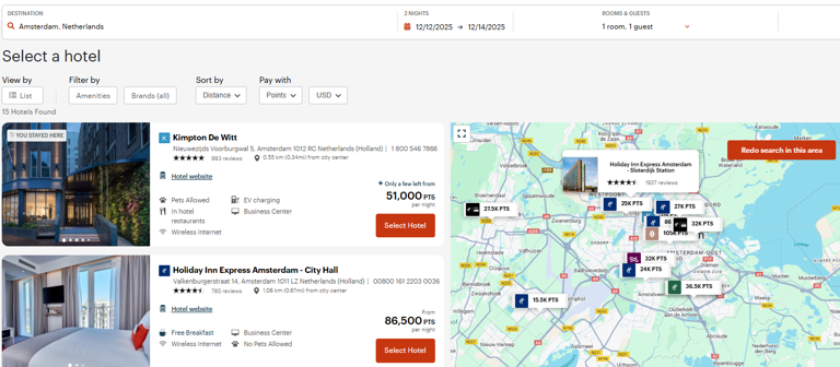 How to redeem points with the IHG One Rewards program