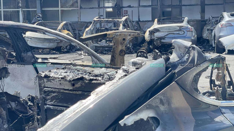 Tesla Fire Destroys 17 Vehicles In Rome: What We Know So Far