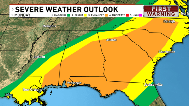 Severe storms possible Monday morning in Northwest Florida