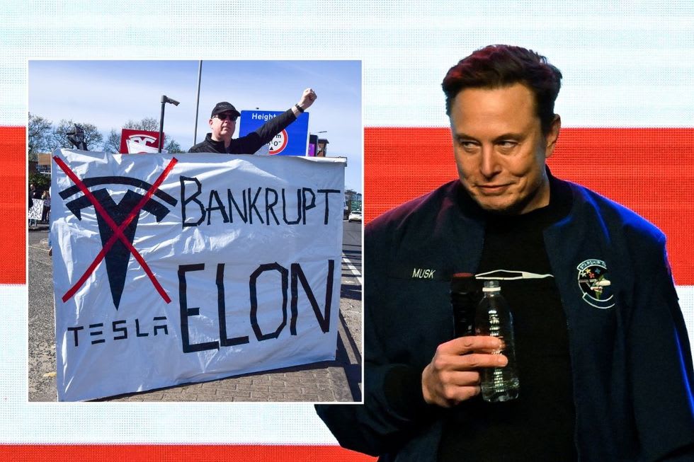 Elon Musk snaps at 'insane' Takedown Tesla protests as activists demand ...