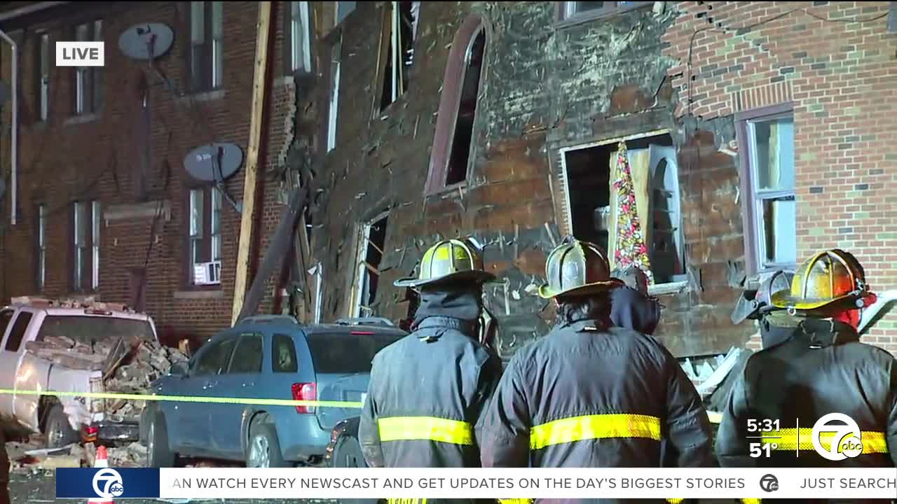 Family rescued from reported explosion on Detroit's west side