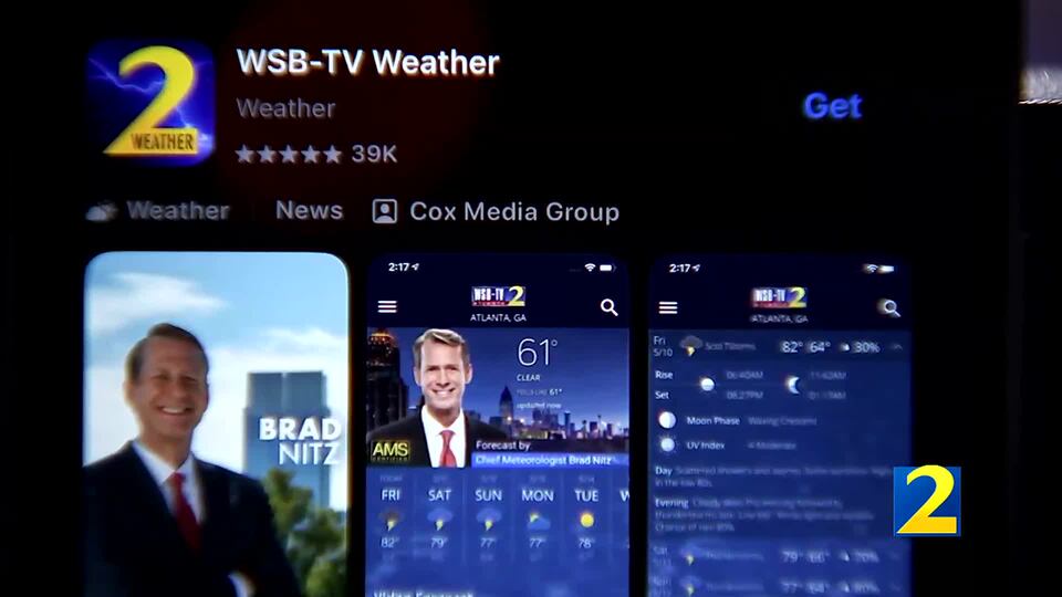 How to download free WSB-TV Weather App, turn on alerts