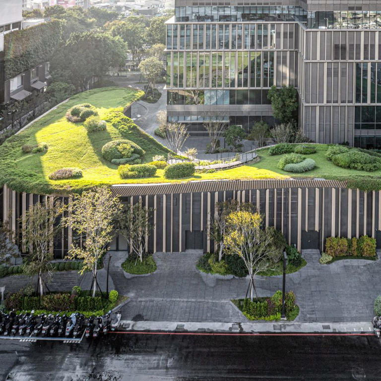 Kengo Kuma tops sunken museum with garden in Taiwan
