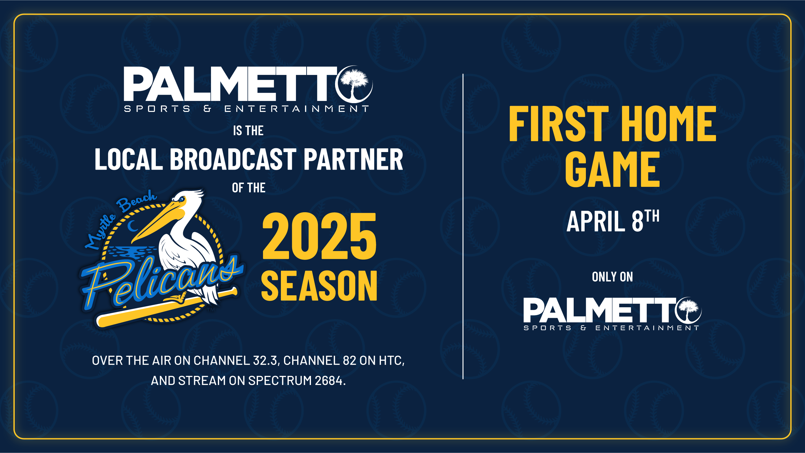 Palmetto Sports & Entertainment to air 15 Myrtle Beach Pelicans games this season