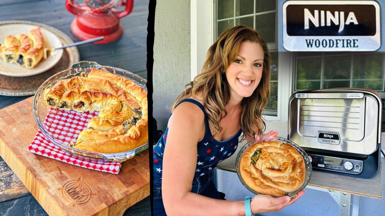 Vegan Spanikopita Spiral in the Ninja Woodfire Oven!