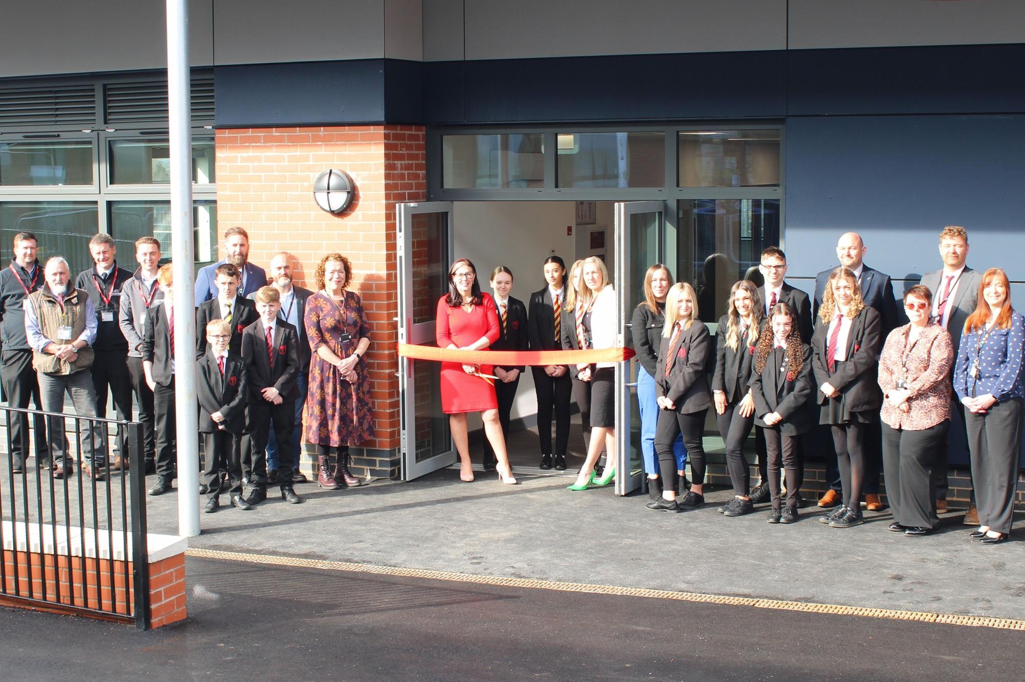 Derbyshire school celebrates opening of new building to expand teaching ...