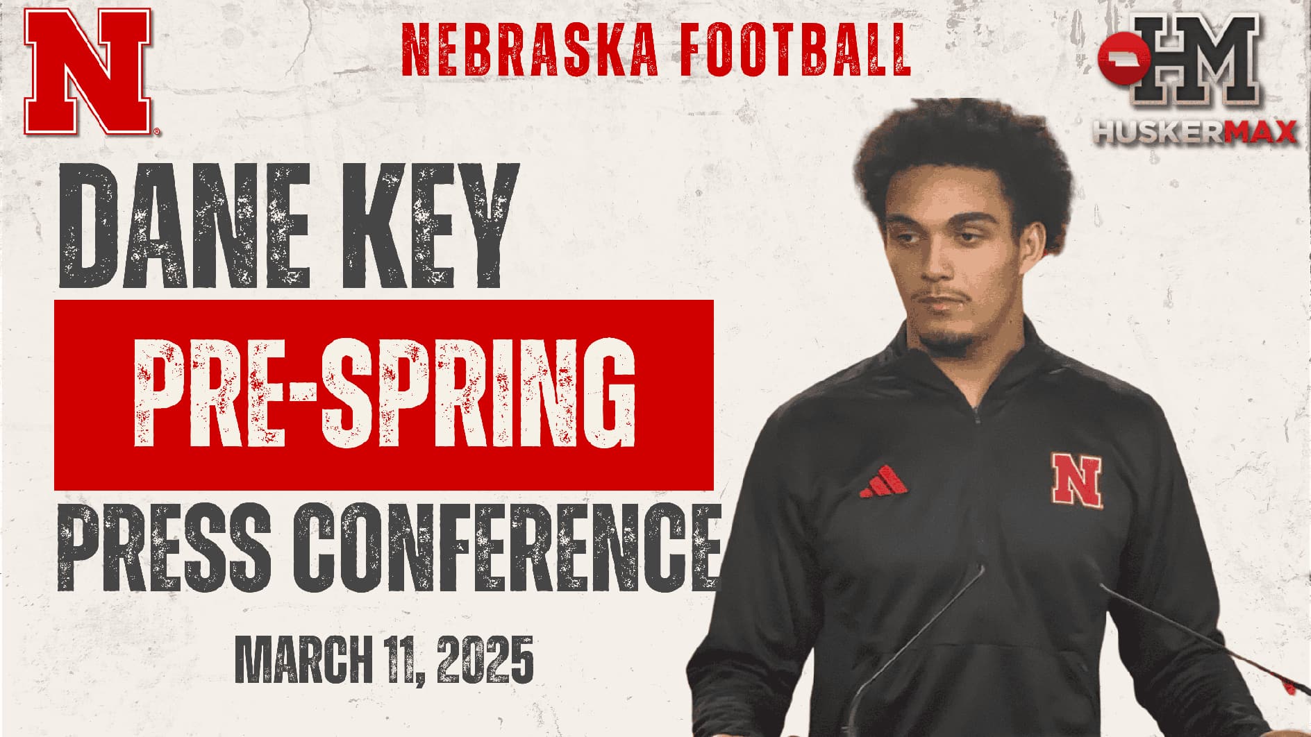 Nebraska Football Wide Receiver Dane Key - Pre-Spring 2025