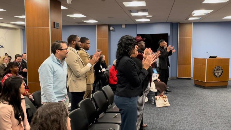 Community rallies in support of county commissioners after racist rant ...