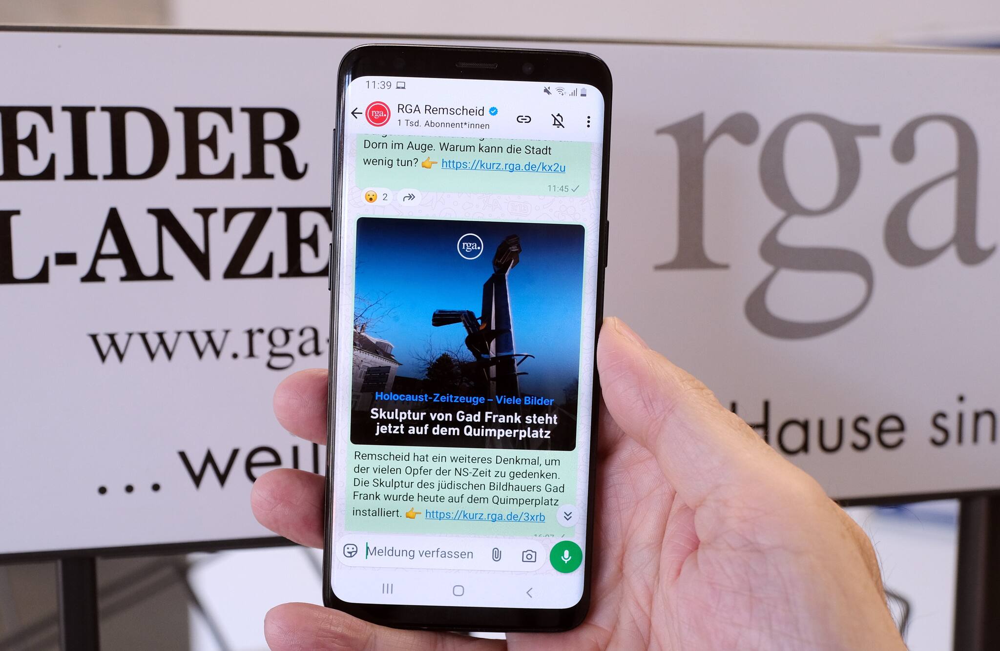 RGA bei Whatsapp: So funktioniert der News-Kanal für Remscheid übers ...