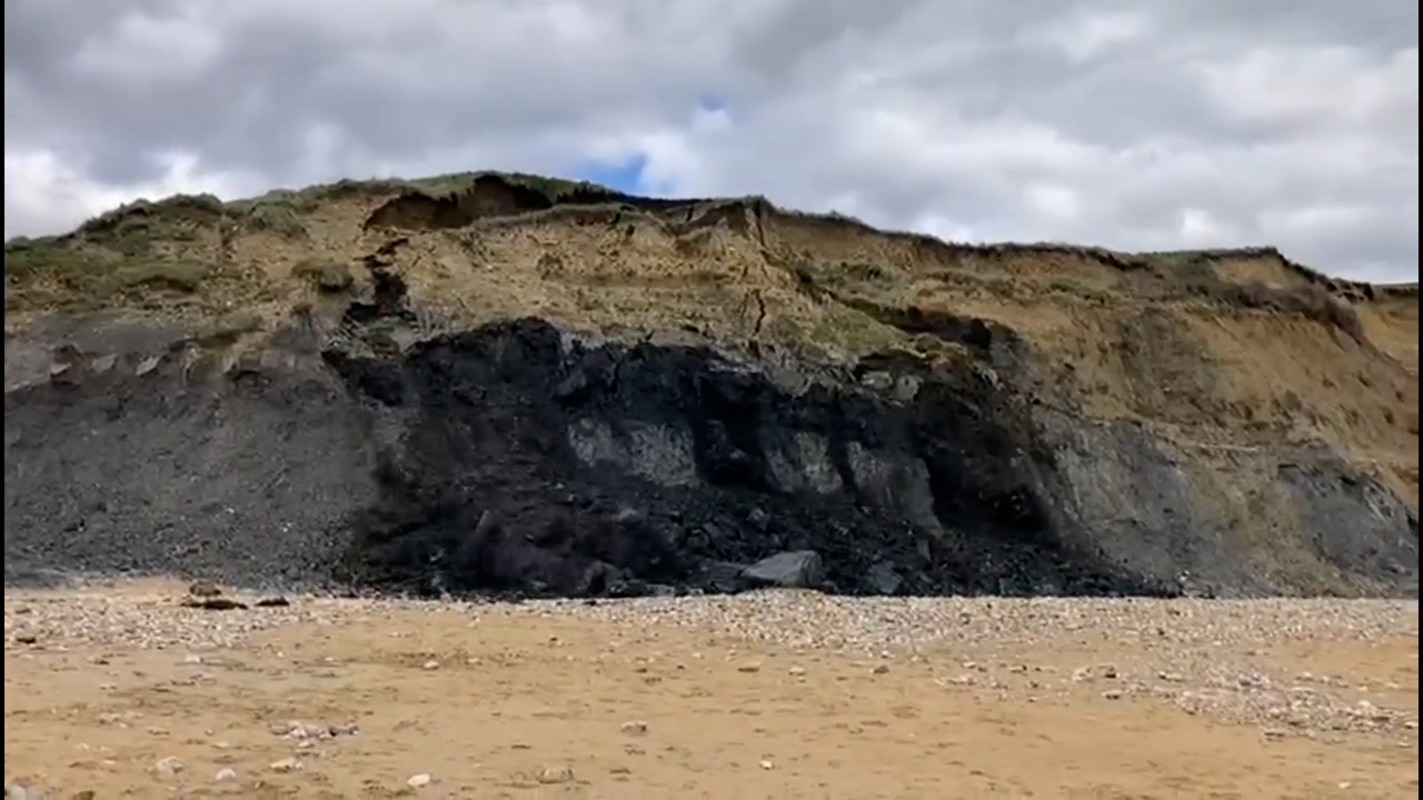 RAW VIDEO: Watch Out, Cliff! Scary Coastal Collapse Captured On Camera ...