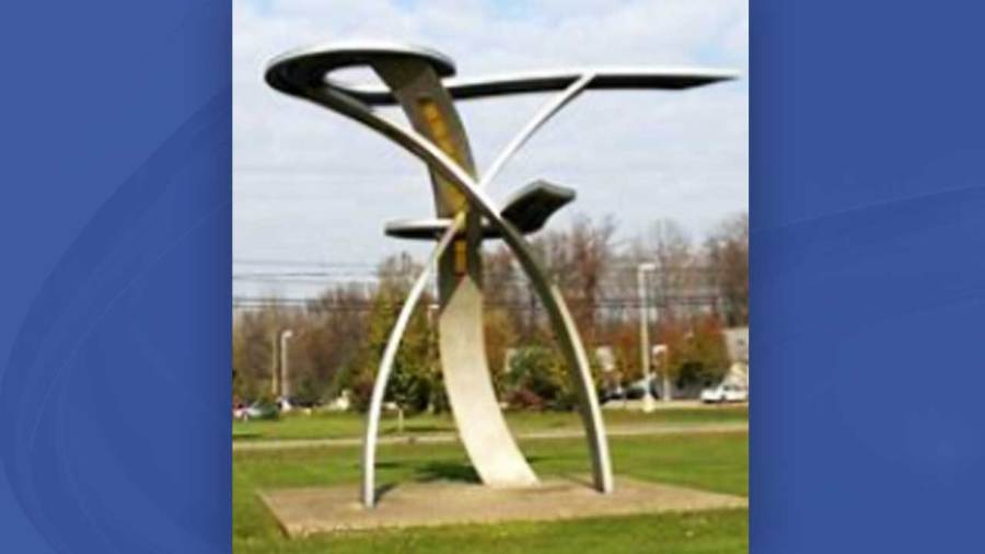 Butler sculpture restored and reset in Youngstown