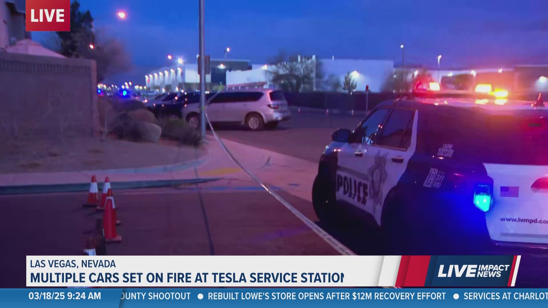 Tesla cars set on fire in Las Vegas