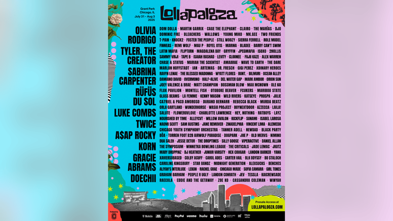 Lollapalooza 2025 lineup: Everything you need to know