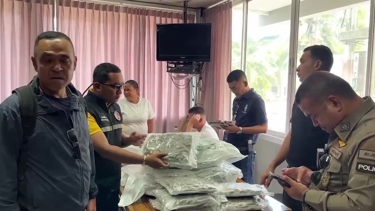 Two British tourists arrested 'trying to smuggle cannabis' through Thai ...