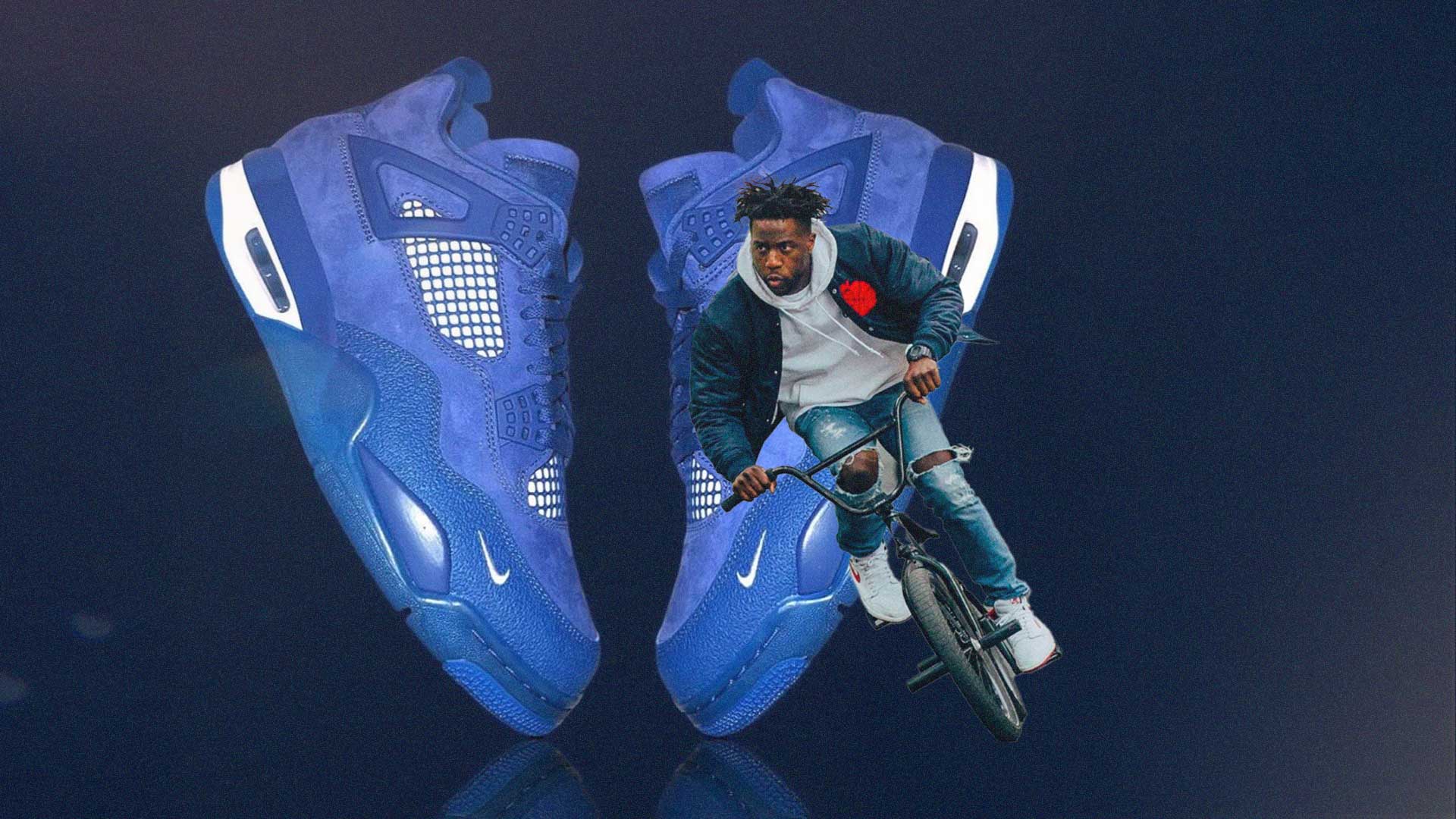 Sneakerheads Are Losing It Over Nigel Sylvester’s Air Jordan 4 ‘Blue’