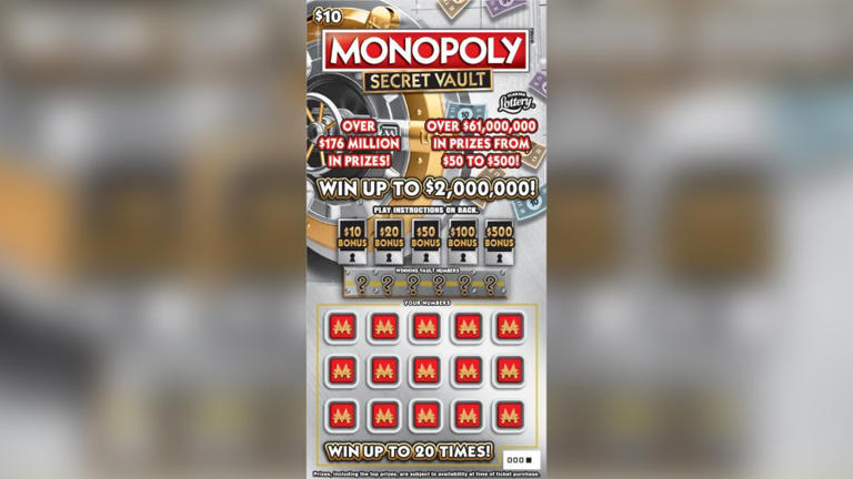 Florida man wins $2 million top prize on Monopoly Secret Vault game