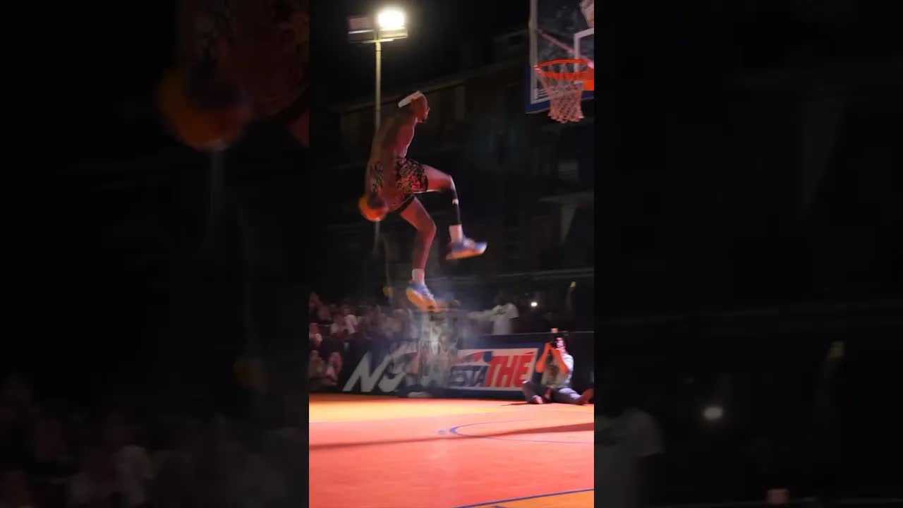 Amazing Basketball Dunks at Night