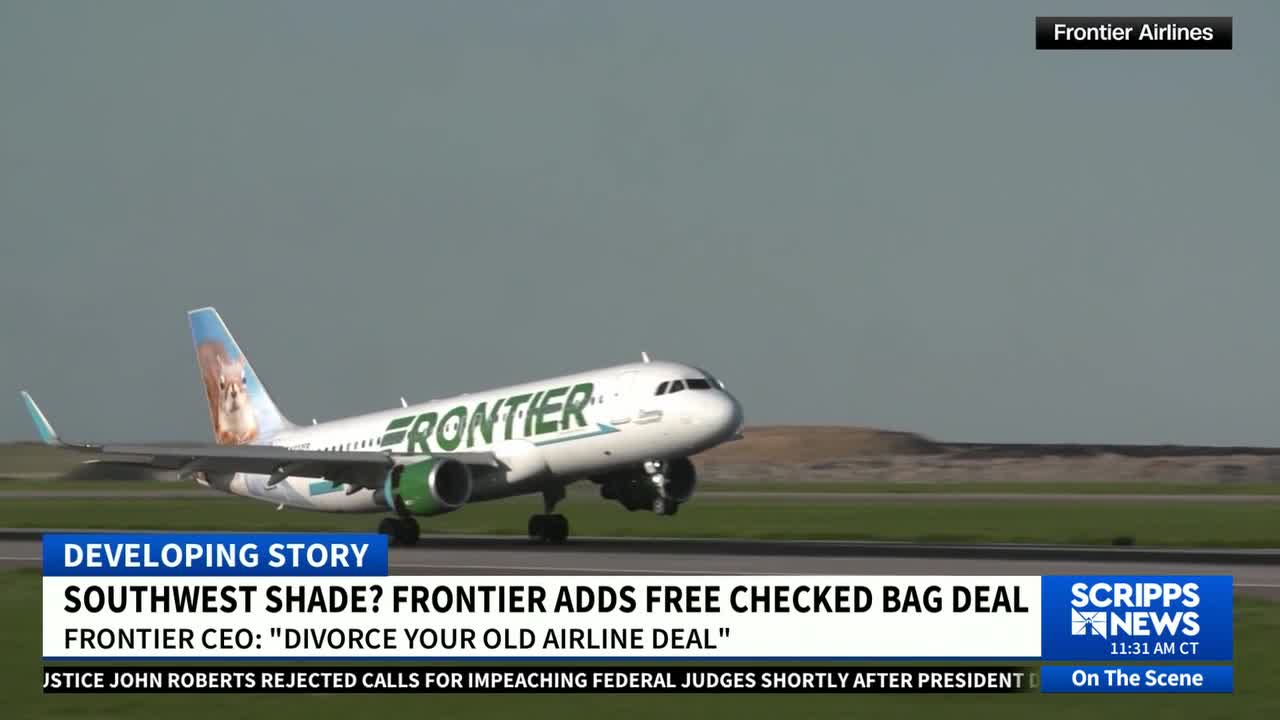 Frontier Airlines adds free checked bag deal
