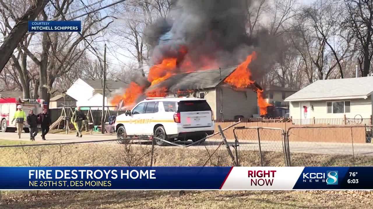Crews say house damaged in Des Moines fire is a total loss