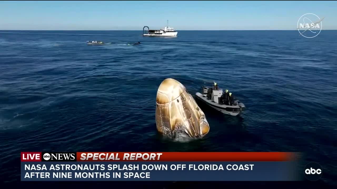 ABC News Special Report: Stranded astronauts return from ISS with ...