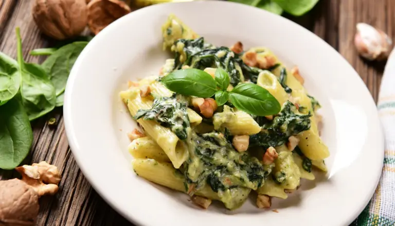 Pâtes complètes aux épinards et feta : une recette healthy et savoureuse