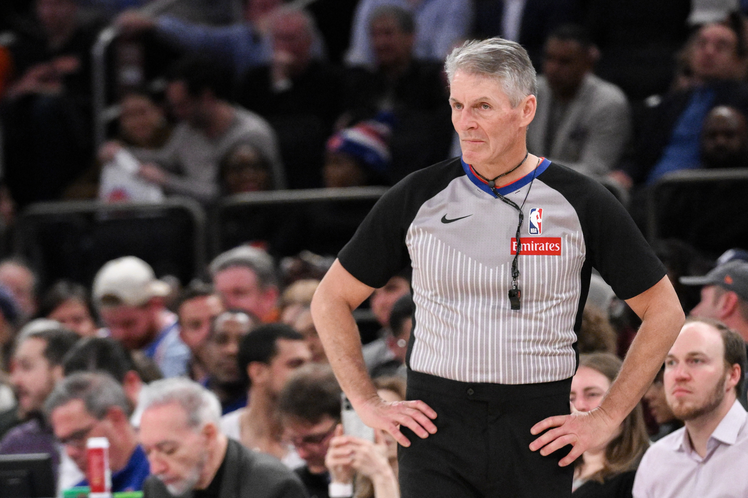 Infamous NBA referee injured during Monday's Heat-Knicks game