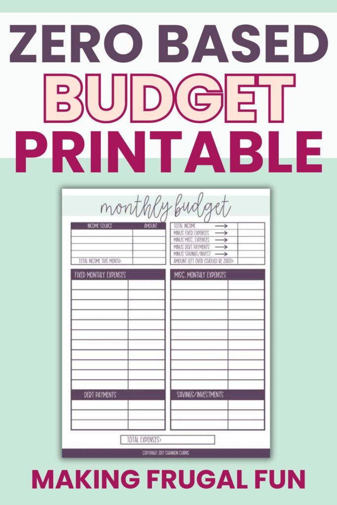 How to do a Zero Based Budget (Printable + Examples)