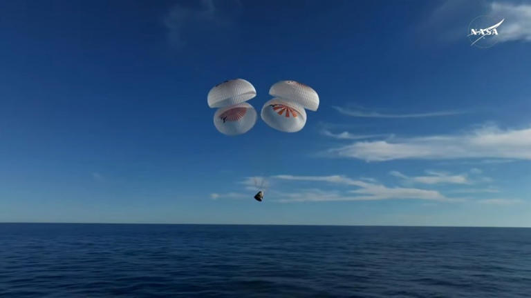 Stranded astronauts Butch Wilmore and Suni Williams safely splash down in SpaceX capsule after 9 ...