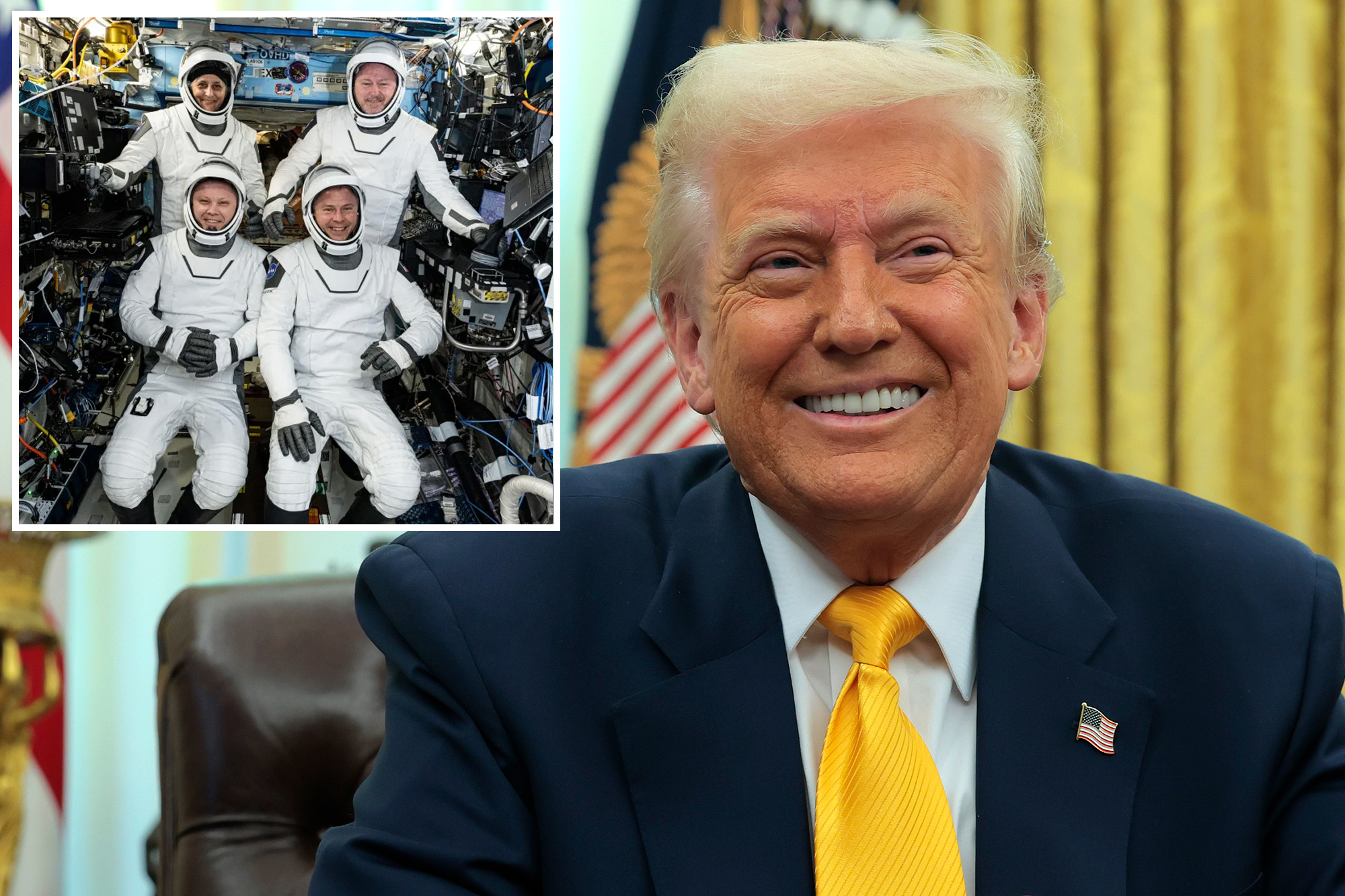 Trump says rescued astronauts Butch Wilmore and Suni Williams coming to ...
