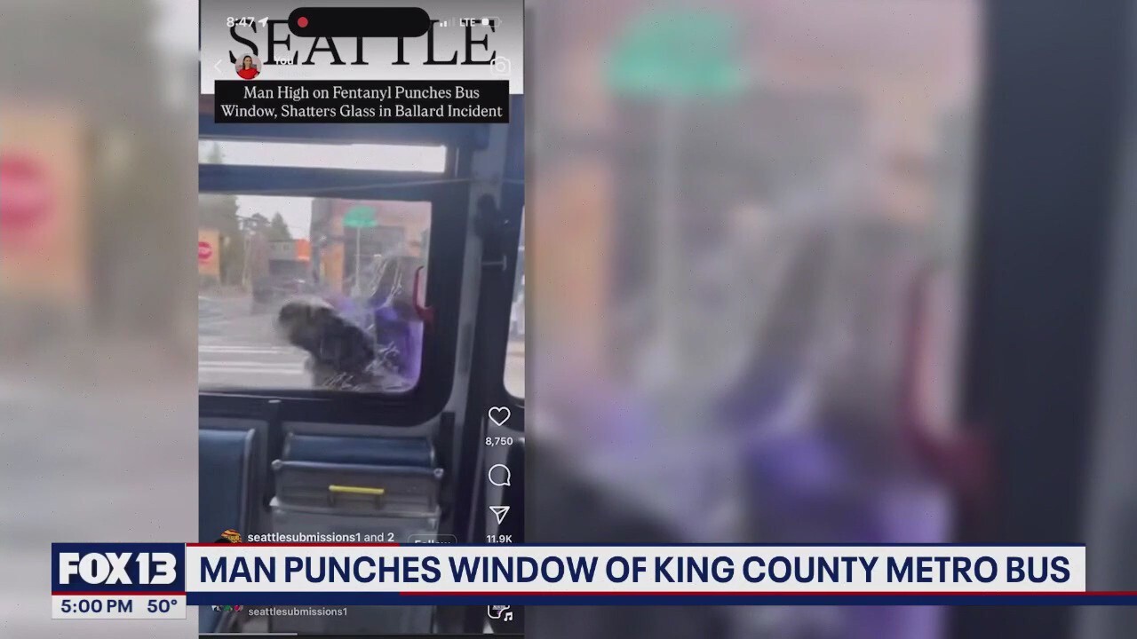 Man punches through window of King County Metro bus