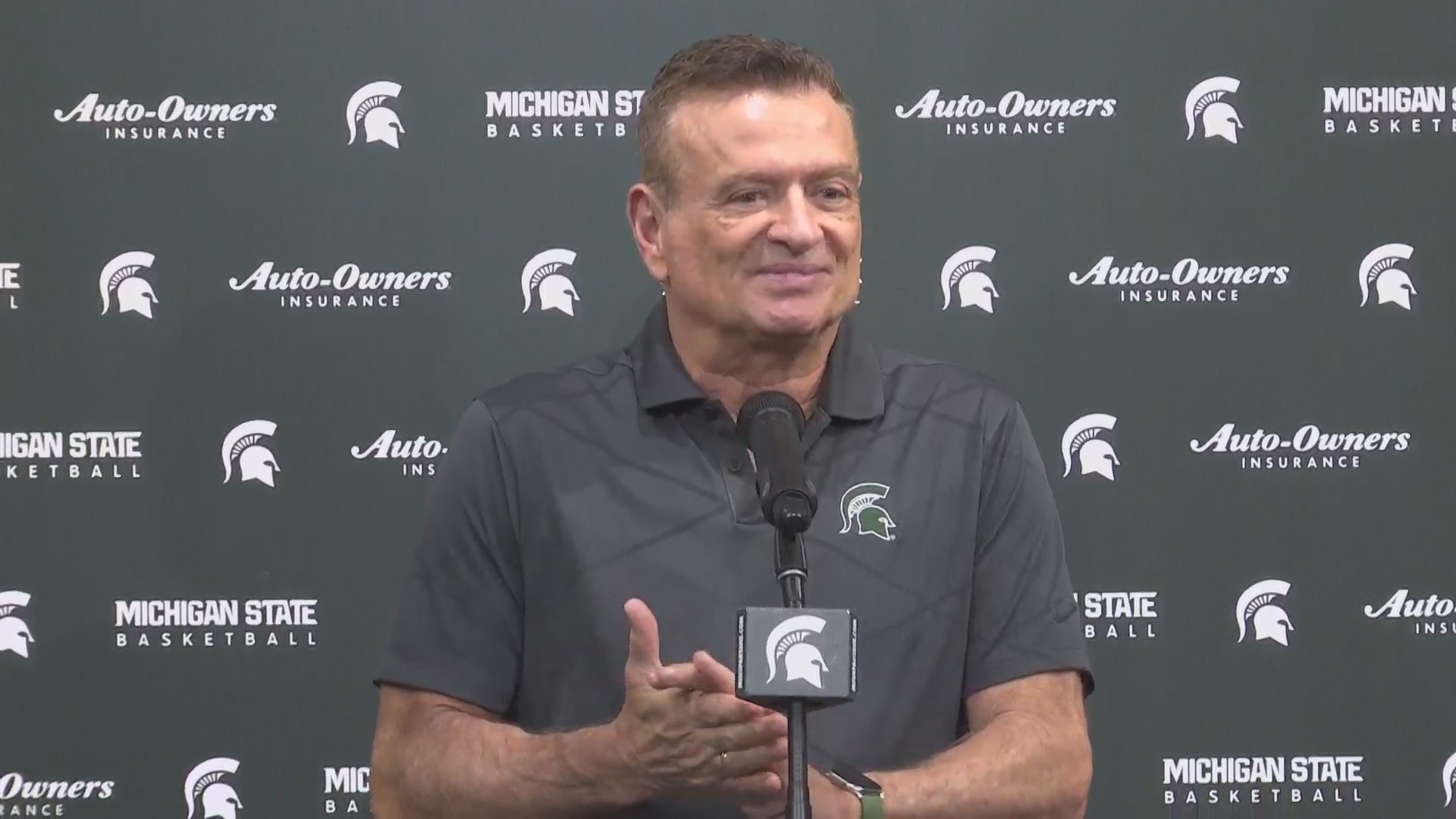 Tom Izzo and other MSU coaches hold news conference