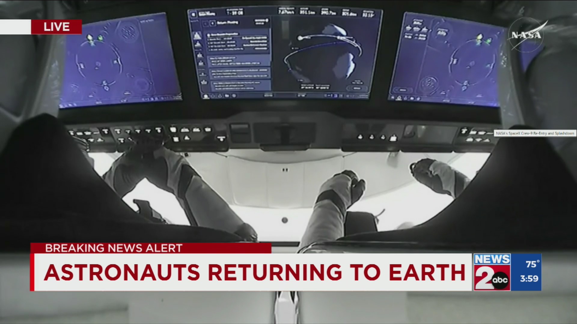 NASA astronauts returning to Earth after 9 months in space
