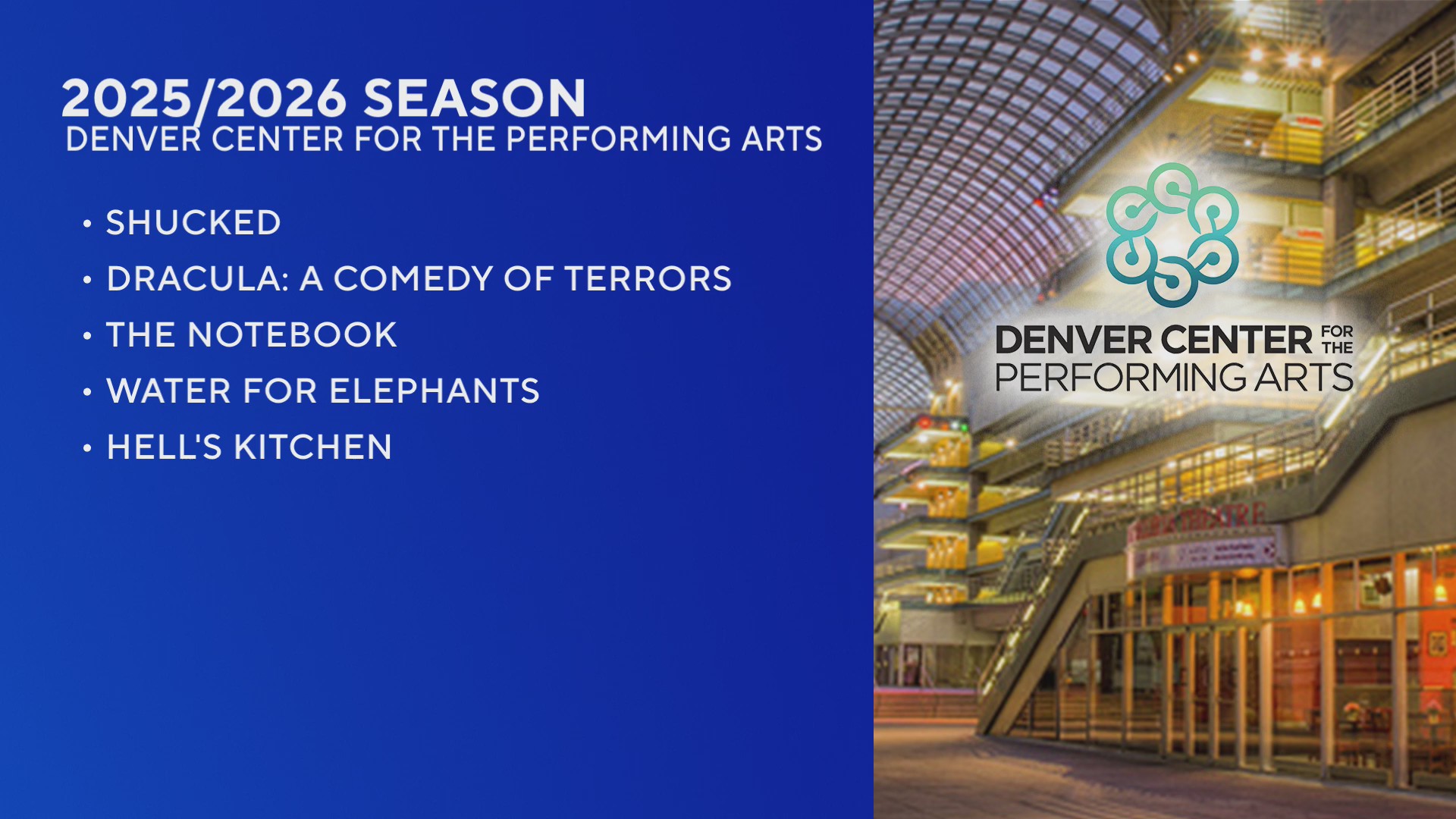 Hell's Kitchen, Harry Potter featured in 2025/2026 Denver Center for ...