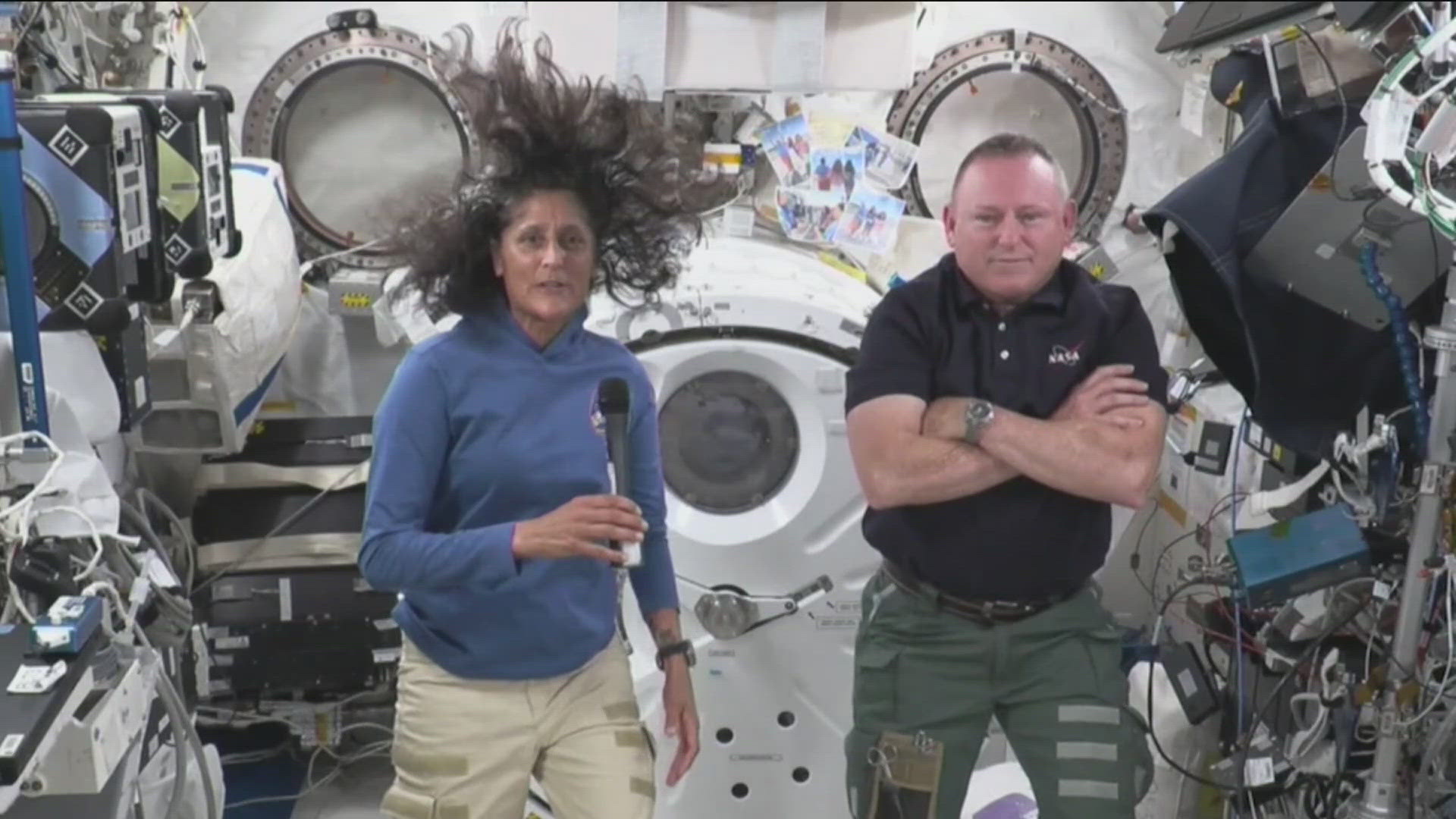 Stranded astronauts on their way home to Earth