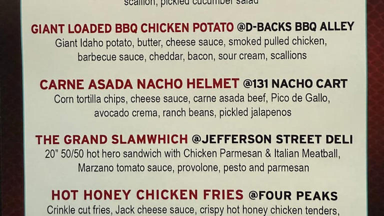 Diamondbacks Unveil New Chase Field Food Menu