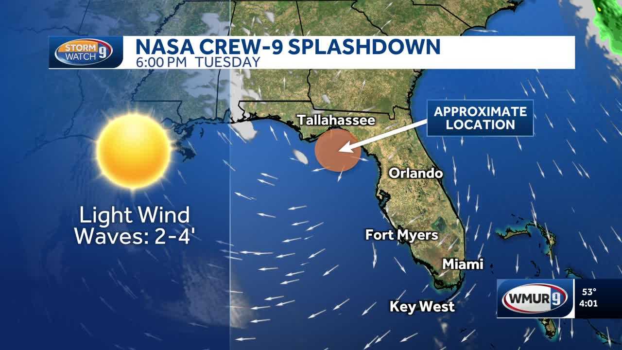 Favorable weather expected for NASA astronauts' return to Earth