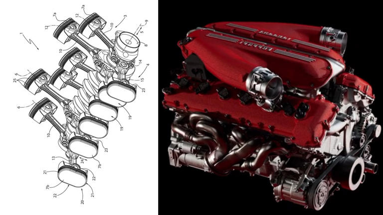Ferrari reveals radical V12 design with oval pistons for high ...