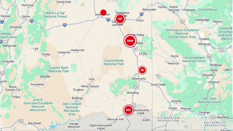 Nearly 10K customers lose power in southeastern Utah after tripped ...