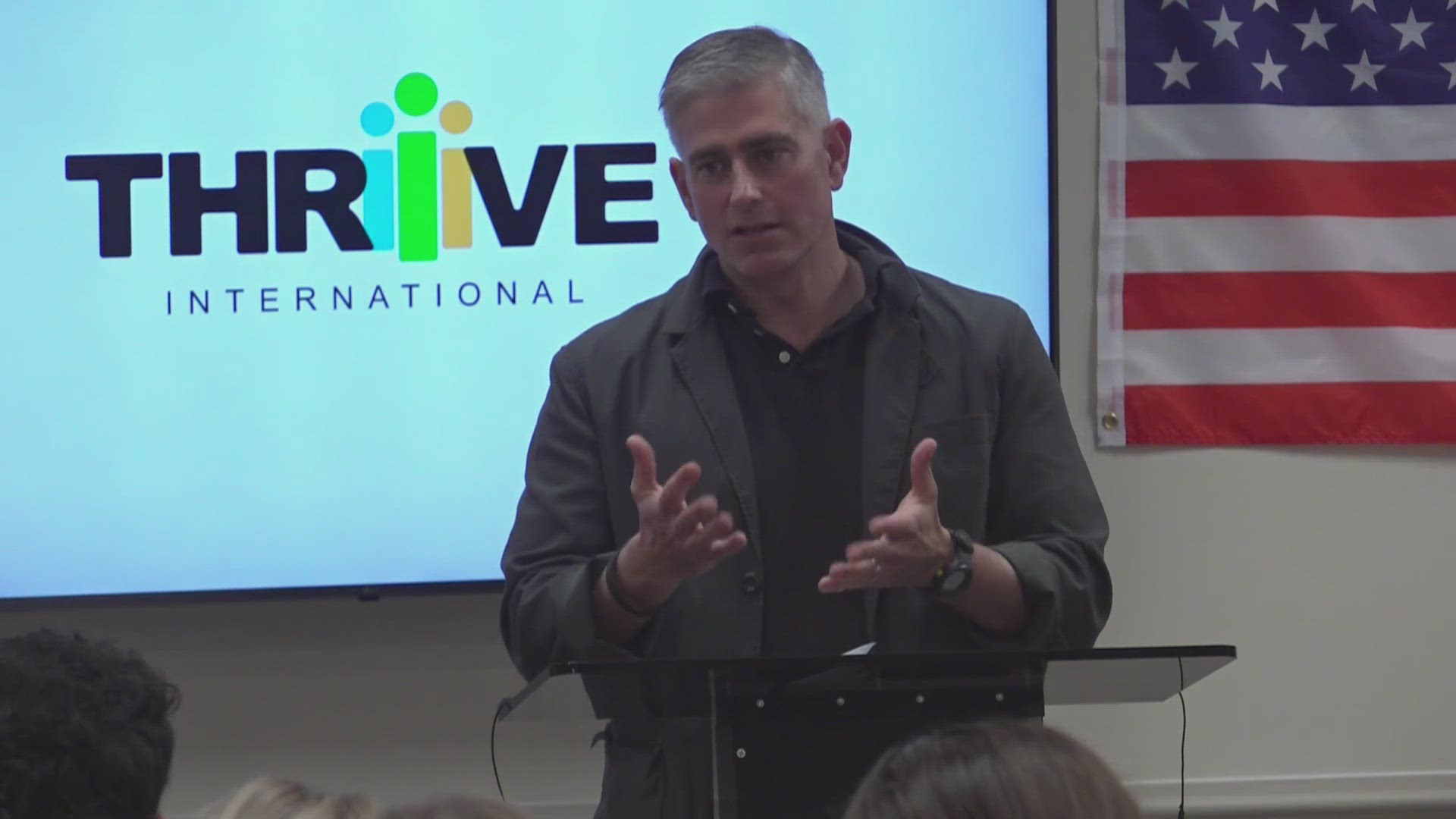 Refugee camp hosts Congressman Michael Baumgartner